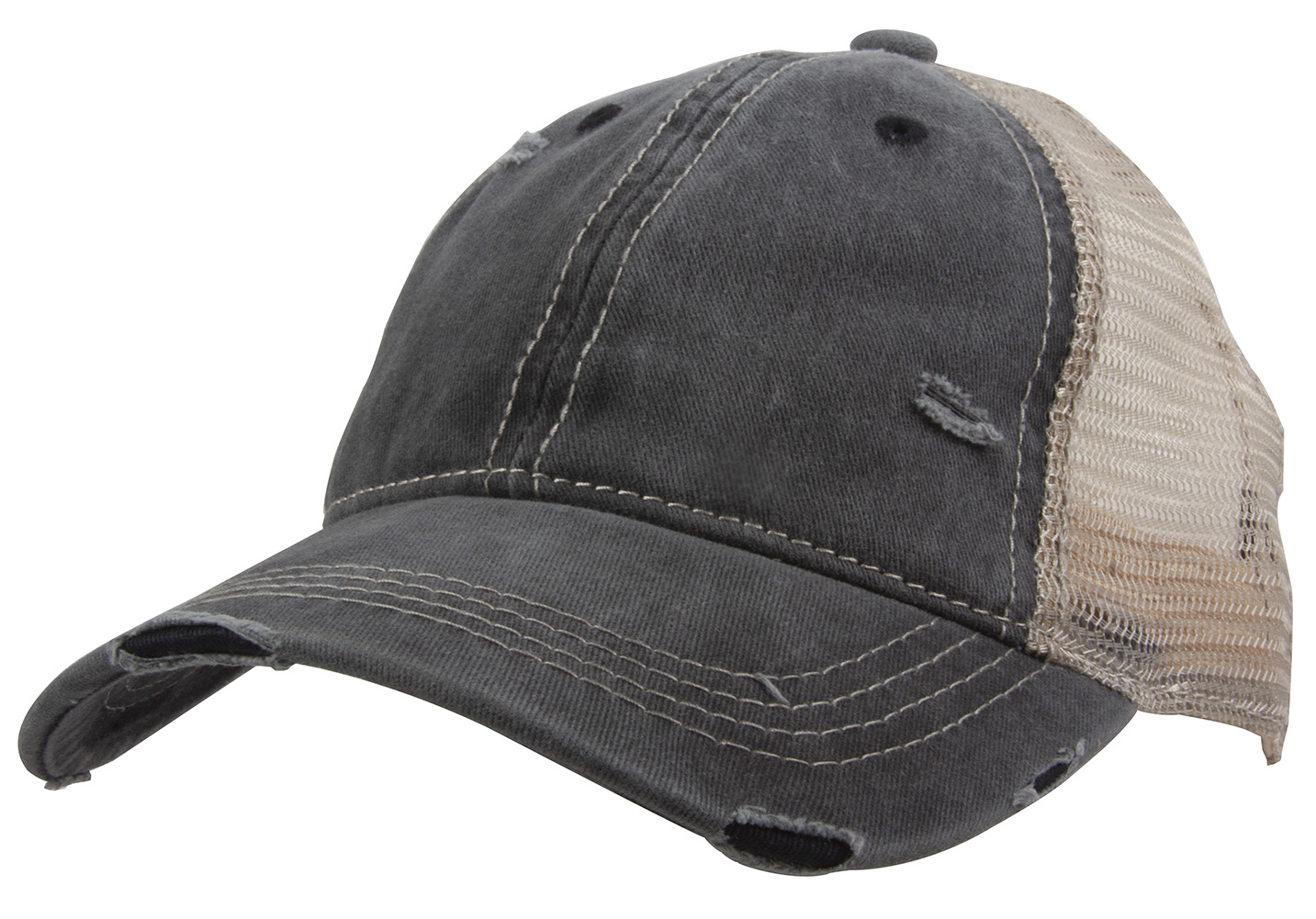 Gravity Threads Washed Distressed Two-Tone Ponytail Adjustable Baseball ...